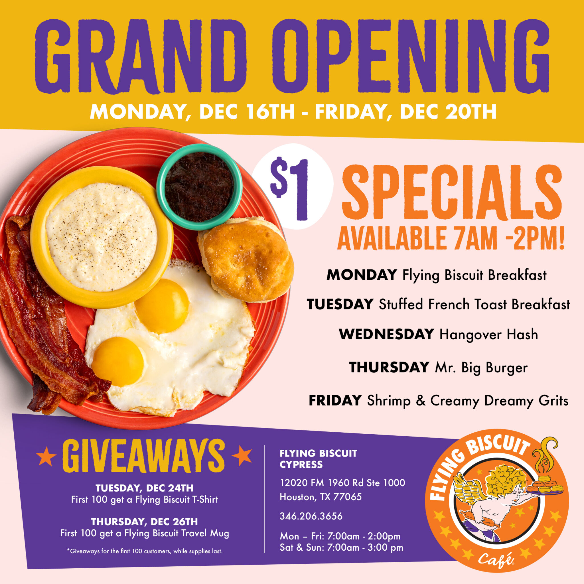Flying Biscuit Cafe Grand Opening Cypress Location - Hello Cypress